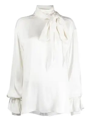 Natasha Zinko Pussy-bow Blouse - White