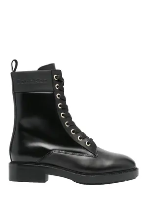 Calvin Klein Leather Boots - Black