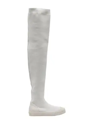 Fabiana Filippi Thigh-high Canvas Boots - Grey