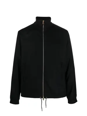 PAUL SMITH Ribbed-Collar Jersey-Texture Bomber Jacket