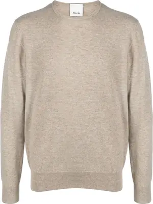 ALLUDE Crew-neck Cashmere Jumper - Neutrals