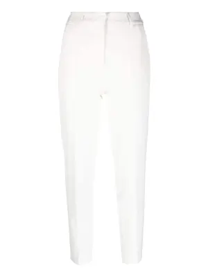 BLANCA VITA Mid-rise Cropped Trousers - White