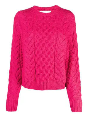 MARANT ETOILE Jake Cable-knit Jumper - Pink