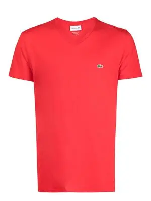 LACOSTE Logo-embroidered Cotton T-shirt
