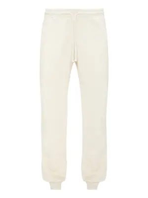 JW Anderson Slogan-embroidered Cotton Track Pants - White