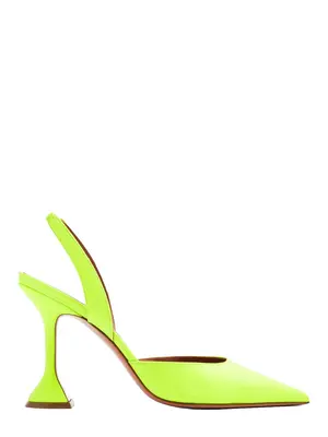 Amina Muaddi Holli 95mm Slingback Pumps - Green