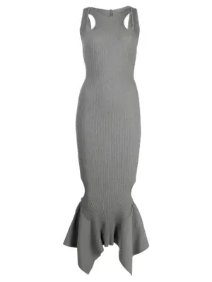 ANDREADAMO ANDREĀDAMO Cut-Out Ribbed Midi Dress