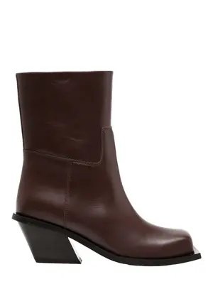 GIABORGHINI Blondine 75mm Leather Boots - Brown