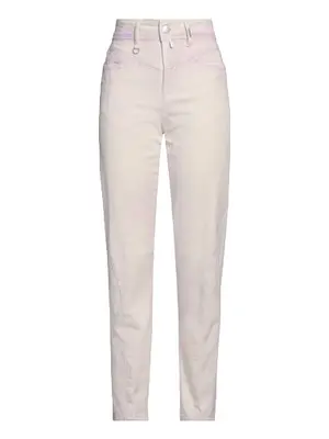 High Waisted Tapered Leg Jeans - Pink