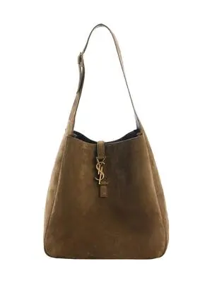 Saint Laurent Large Le 5 À 7 Suede Hobo Bag New Barley