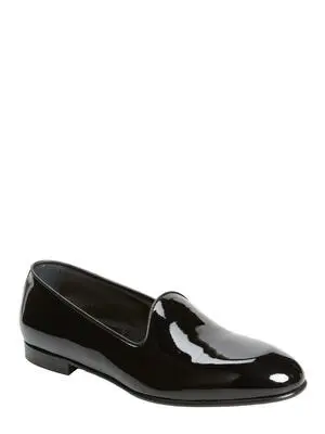 Zegna Gala Patent Leather Loafer - Black