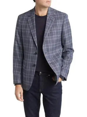 DANIEL HECHTER Plaid Wool Blazer - Silver