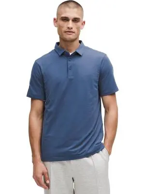 Lululemon Evolution Short-Sleeve Polo Shirt Blue Twill