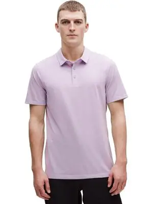 Lululemon Evolution Short-Sleeve Polo Shirt Heathered Faint Lavender