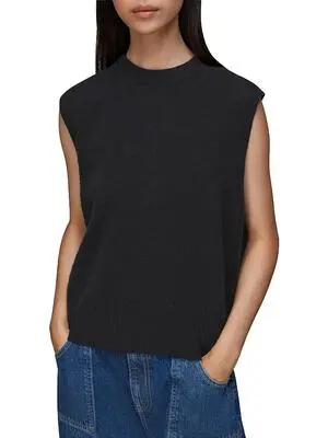 Whistles Knitted Tank Top - Navy