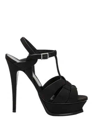 Saint Laurent Tribute Platform Sandal - Nero
