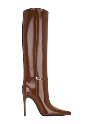 Saint Laurent Vendome High Heel Boots - Soil Brown