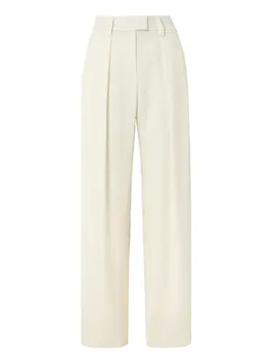 Brunello Cucinelli Brunello Cucinelli Pleated Twill Tapered Pants White