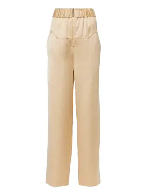 Khaite Felton High-rise Wide-leg Pants - Beige