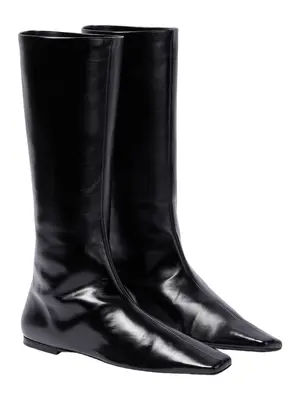 THE ROW Bette Leather Knee-high Boots - Black