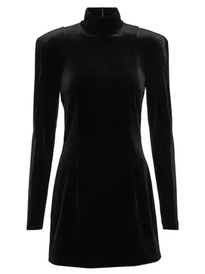 Patou Velvet Minidress - Black