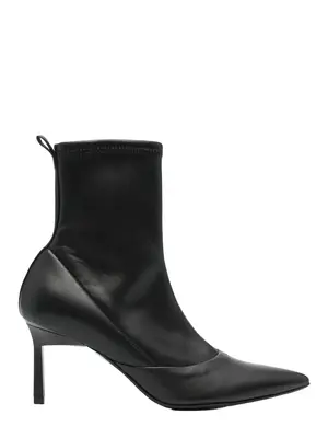 Calvin Klein 75mm Leather Ankle Boots - Black