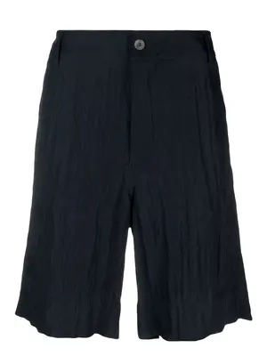Giorgio Armani Crinkled Wide-leg Shorts - Blue