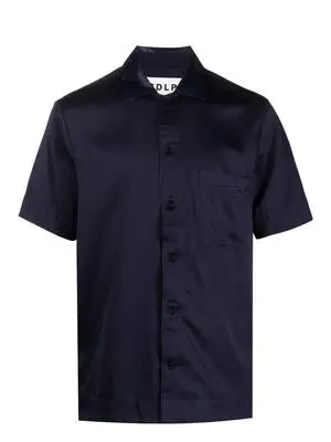 CDLP Short-sleeve Satin-finish Shirt - Blue