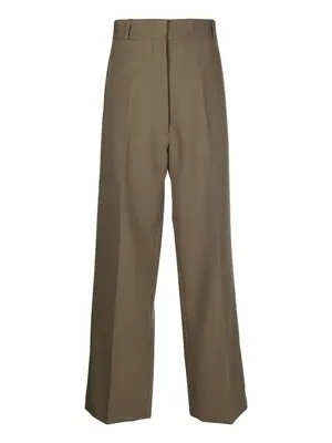 QUIRA Pressed-crease Tailored Trousers - Brown