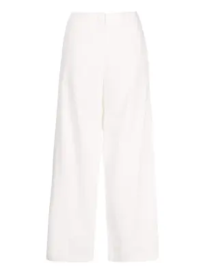 FORTE_FORTE Crepe Trousers - White