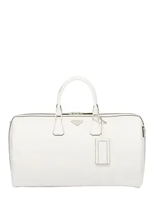 Prada Triangle-logo Leather Bag - White