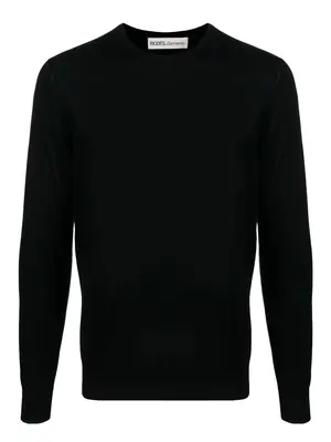 MODES Fine-knit Merino Wool Jumper - Black