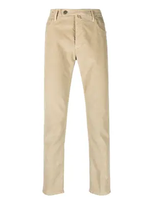 Incotex Slim-cut Cotton Trousers - Neutrals