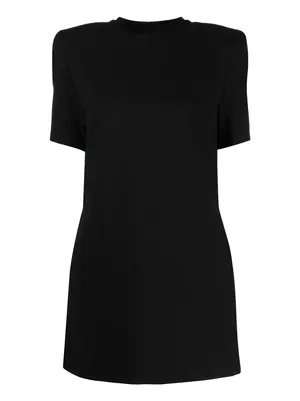 AREA Crystal-embellished Slit T-shirt Dress - Black