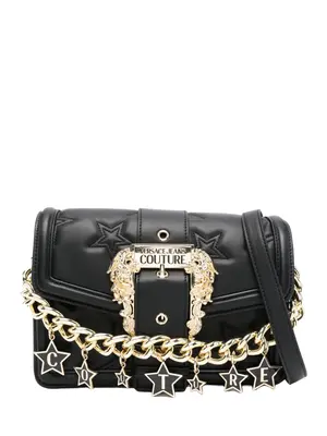 Versace Logo-plaque Embellished Crossbody Bag - Black