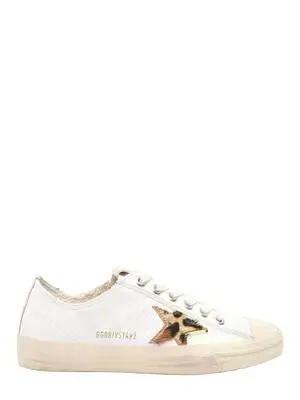 GOLDEN GOOSE V-star Leather Sneakers - White