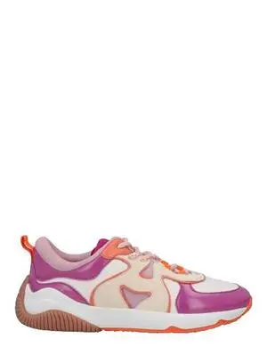 Hogan Soft Leather And Textile Fiber Sneakers - Magenta