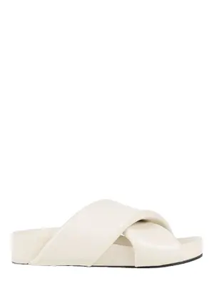 JIL SANDER Lilac Leather Sandals Off White