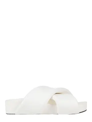 JIL SANDER Lilac Leather Sandals White