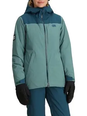 OUTDOOR RESEARCH Outdoor Research Snowcrew Waterproof Hooded Ski Jacket Neptune/ Harbor