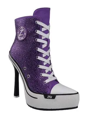 ZIGI Adiel Platform Bootie - Purple Canvas
