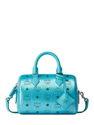 Mcm MCM Ella Boston Bag Blue Ceramic