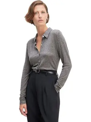 Everlane Butterluxe Wool Shirt - Heather Charcoal