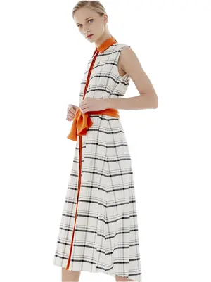 Novis Novis The James Shirt Dress Orange