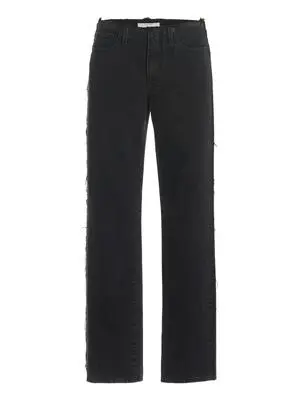 SLVRLAKE Sophie Raw-edge Straight Leg Jeans - Black