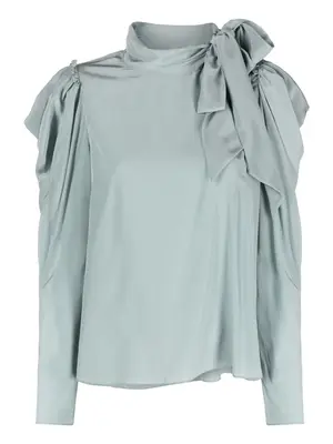 ULLA JOHNSON Ulla Johnson Gathered Tie-Neck Blouse