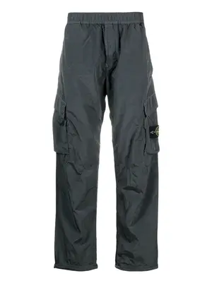 Stone Island Compass-motif Cargo Trousers - Grey