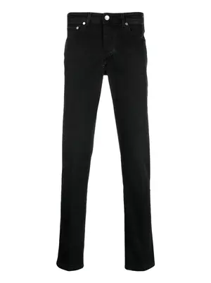 BARBA NAPOLI Slim-cut Trousers - Black