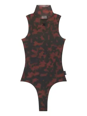 COURREGES Tortoise High Neck Bodysuit - Black