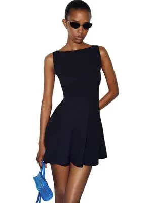 REFORMATION Mayve Knit Mini Dress - Black